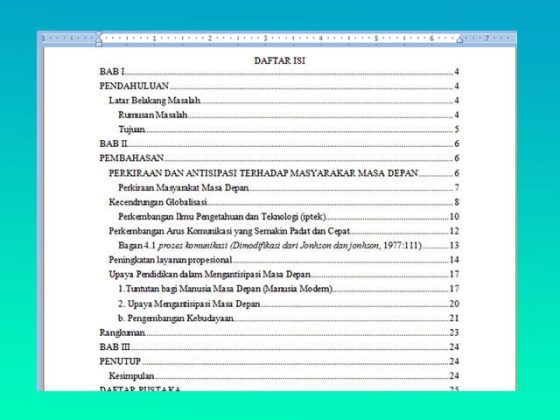 Cara Membuat Daftar Isi Skripsi Otomatis Di Word Kumpulan Berbagai ... Cara Membuat Daftar Isi Skripsi Otomatis Di Word Kumpulan Berbagai ...